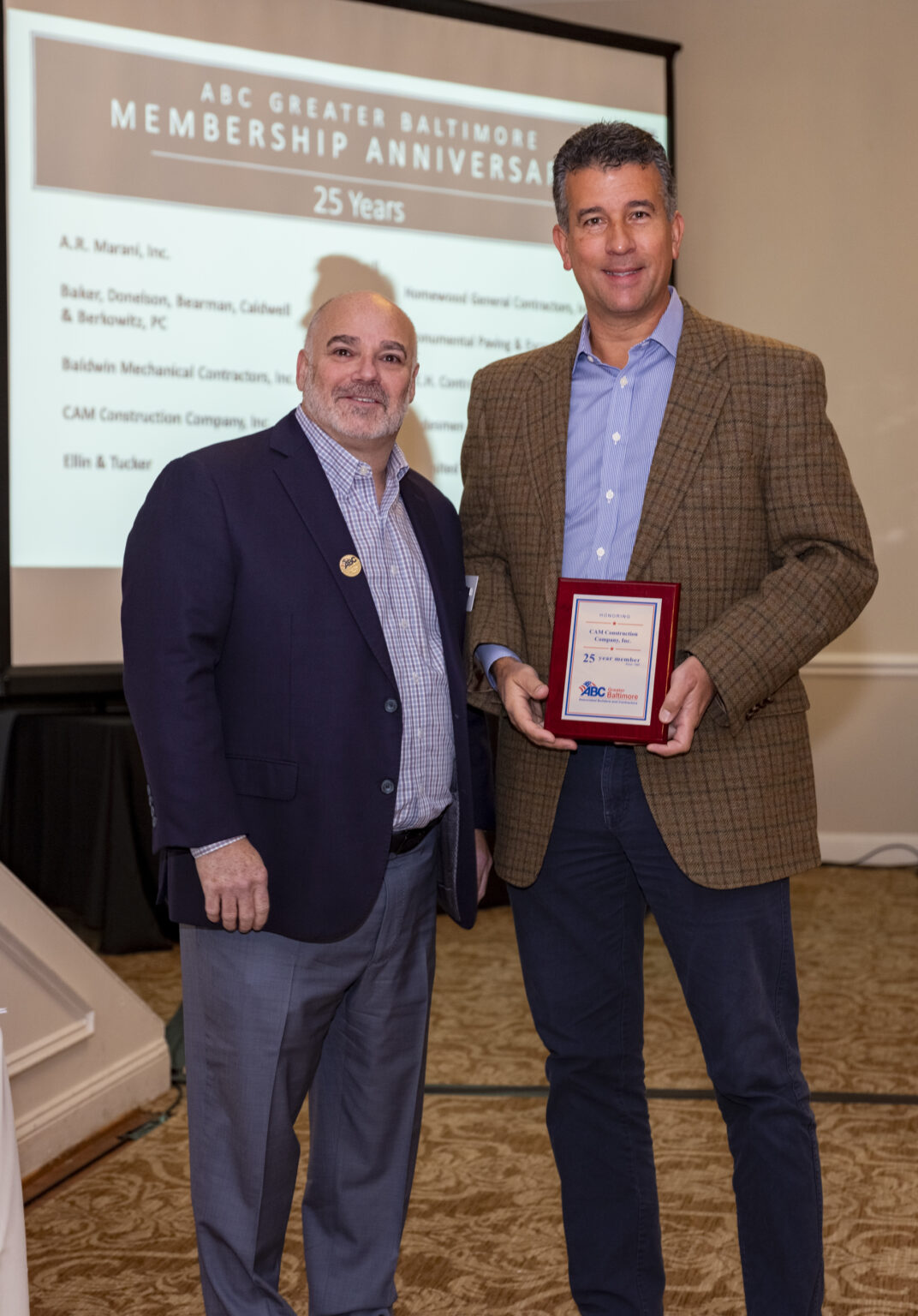 CAM Celebrates 25 Year ABC Greater Baltimore Membership Anniversary ...